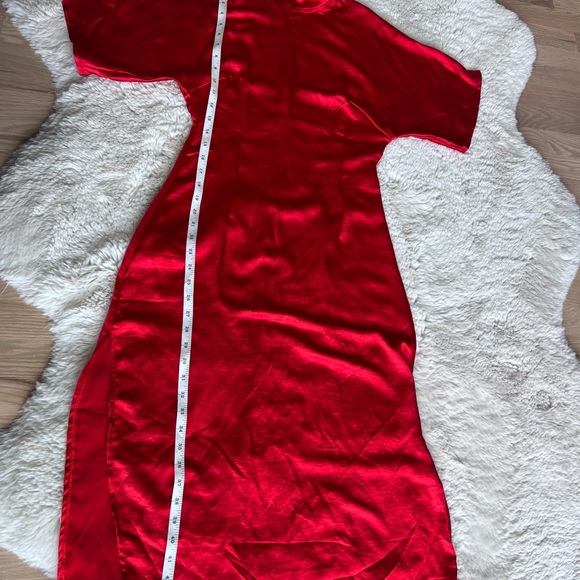 Nasty Gal | Dresses | Nasty Gal Red Fine Satin Midi Dress Size 4 | Poshmark